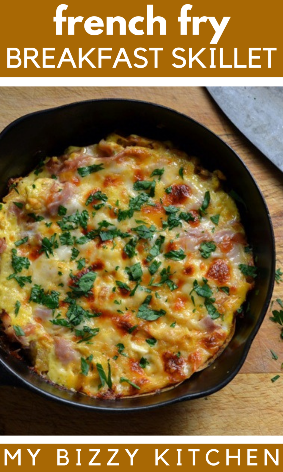 Leftover French Fry Breakfast Skillet | My Bizzy Kitchen