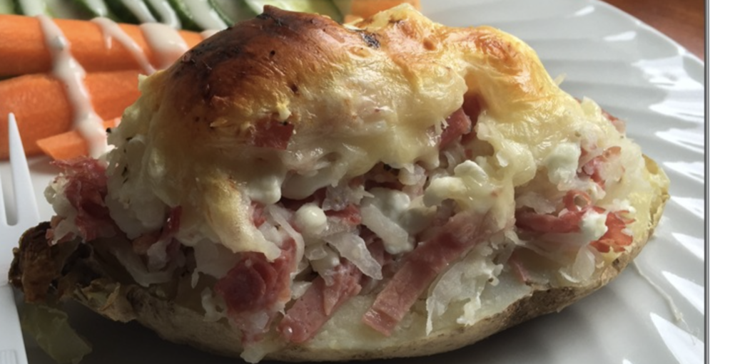 Reuben Baked Potatoes | My Bizzy Kitchen