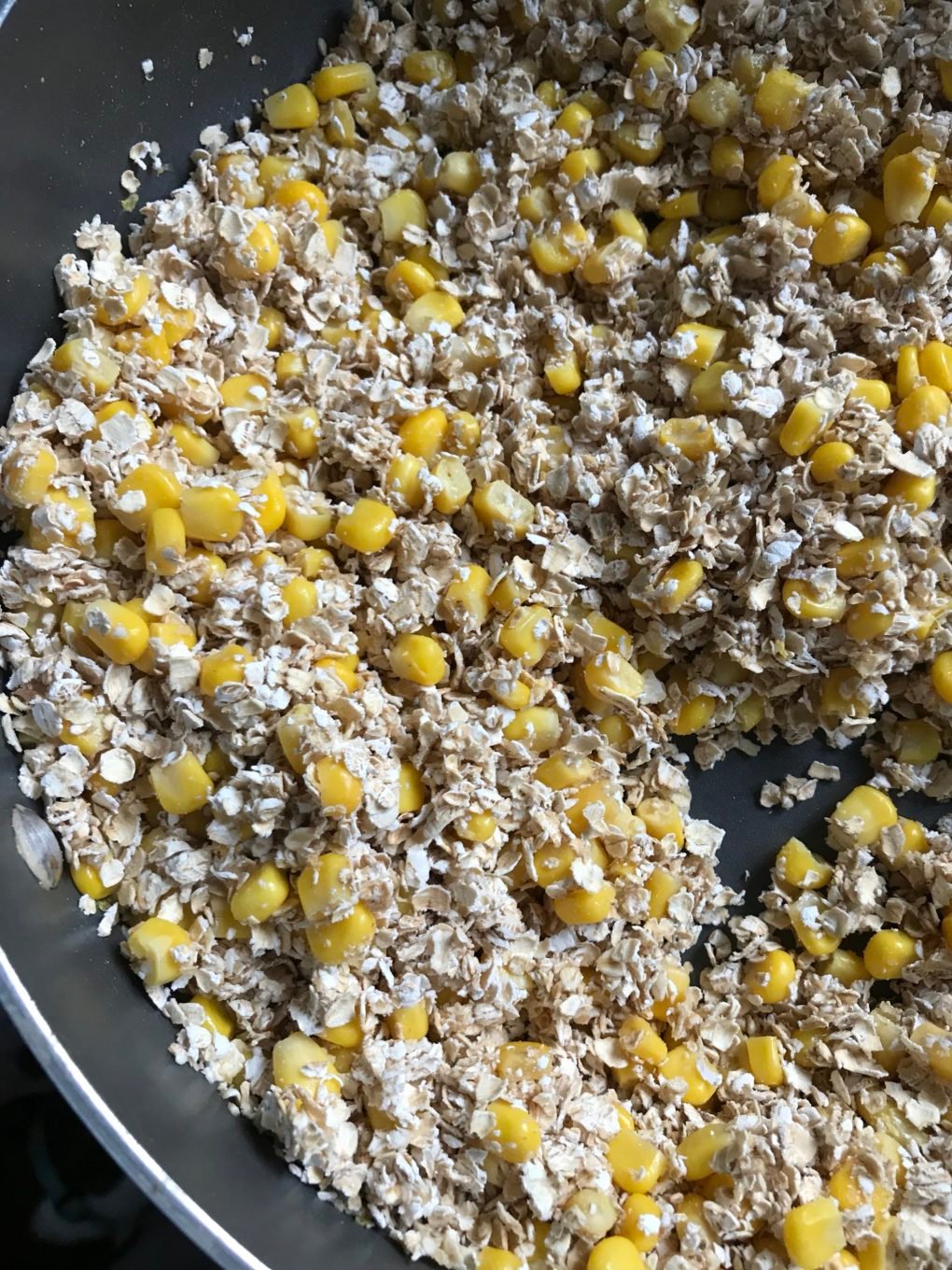 Oatmeal with Corn and Fresh Fruit | My Bizzy Kitchen