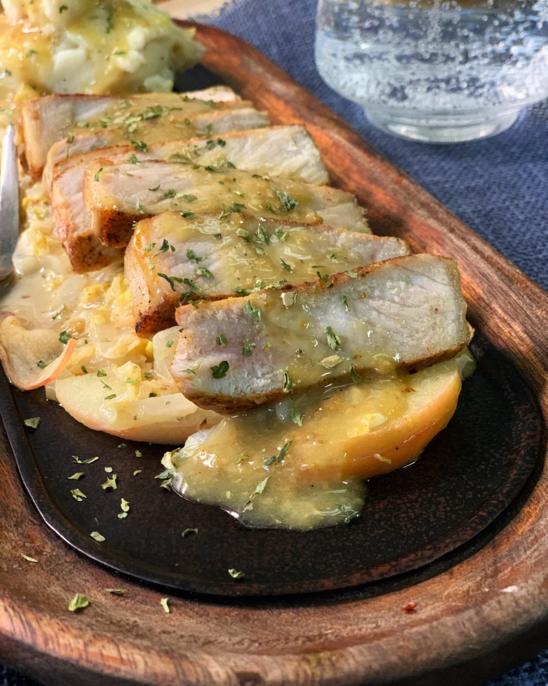 Pork with Skillet Kraut | My Bizzy Kitchen