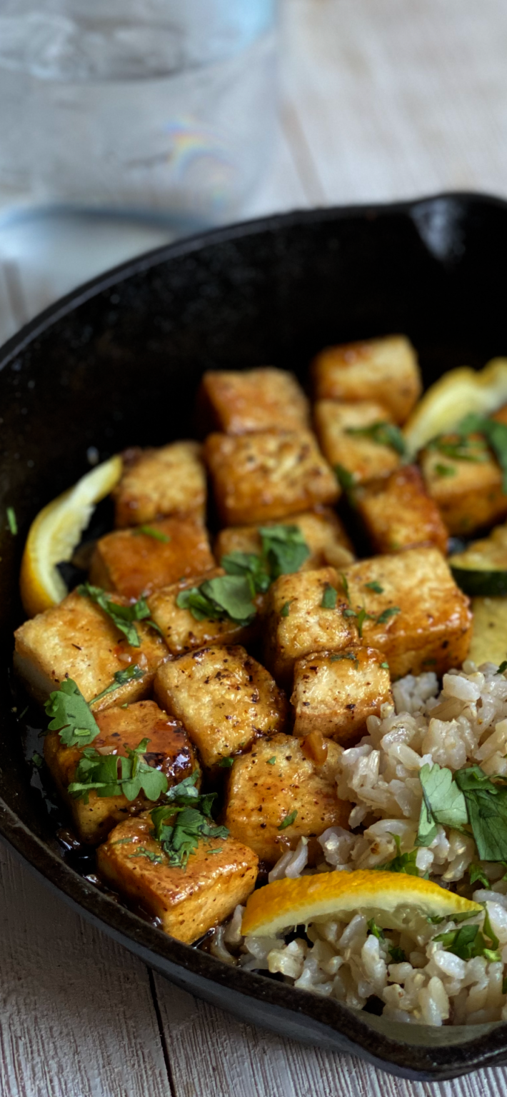 Lemon Pepper Tofu with Lemon Sauce | My Bizzy Kitchen