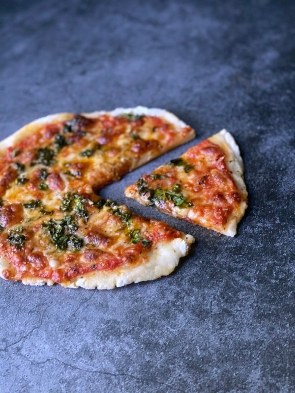 Instead of two ingredient dough, make this skinny pizza dough!