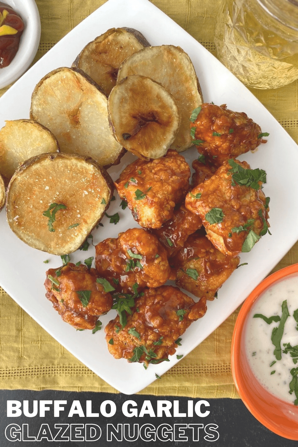 Buffalo Garlic Glazed Chicken Nuggets | My Bizzy Kitchen