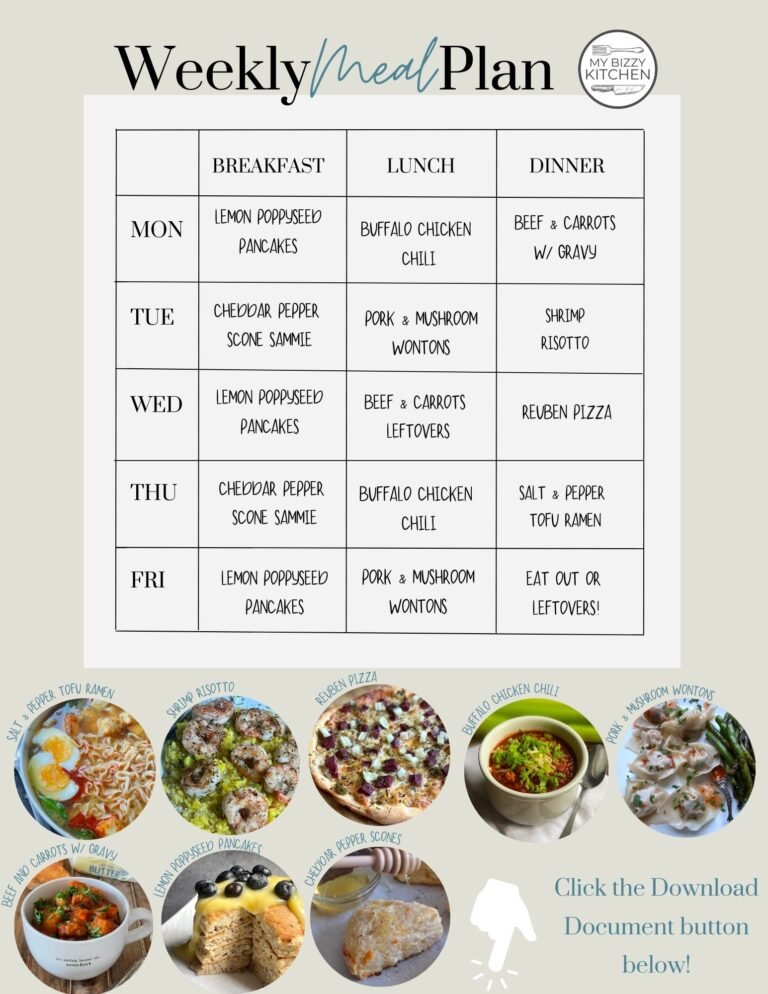 Weekly Meal Plan for February 20, 2023 | My Bizzy Kitchen