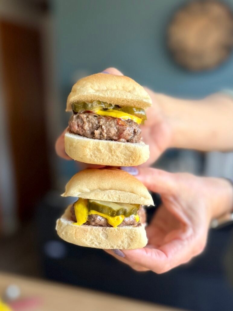 Giardiniera Burger Sliders | My Bizzy Kitchen